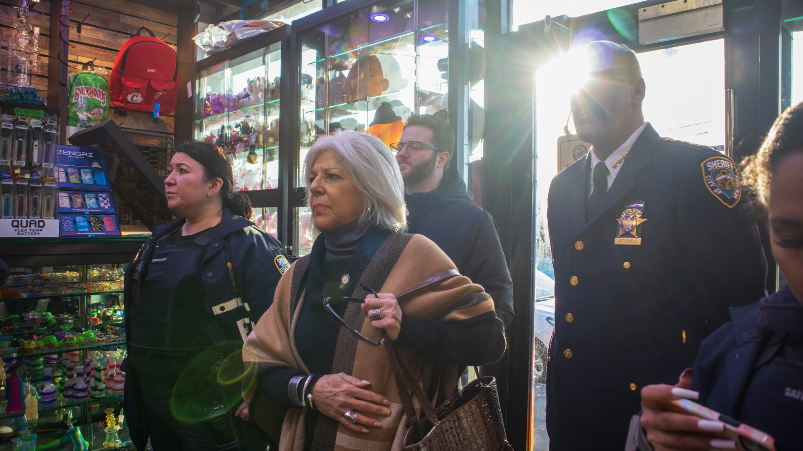 Councilwoman, cops burn illegal weed shops
